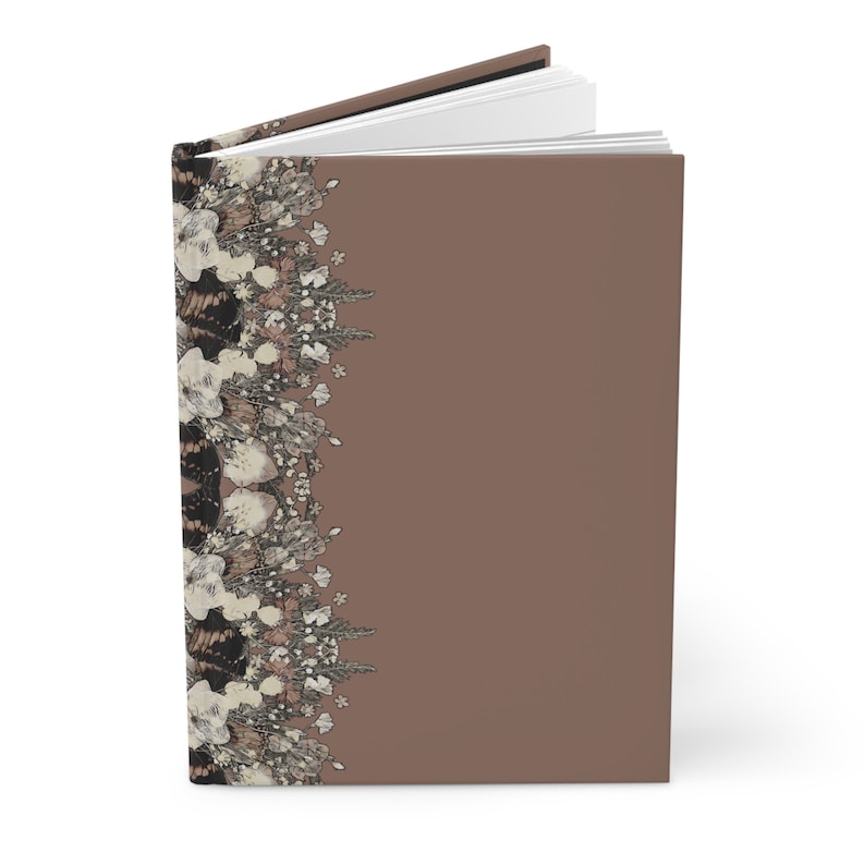 Dark Academia Pressed Flowers Border Art Notebook Pressed - Etsy