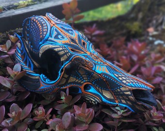 Painted Animal Skull - Etsy