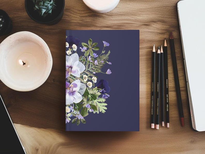 Orchid Spine Hardcover Journal – Lavender Edition | Pressed Flower ...