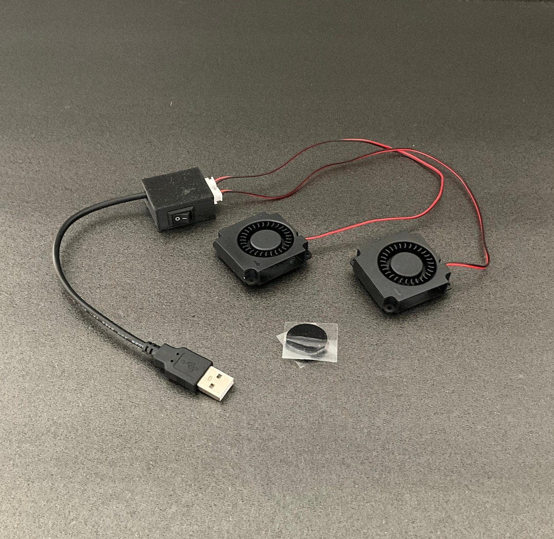 Helmet Cooling Fan Kit, Slim Style 40mm Space Saving Brushless Fans ...