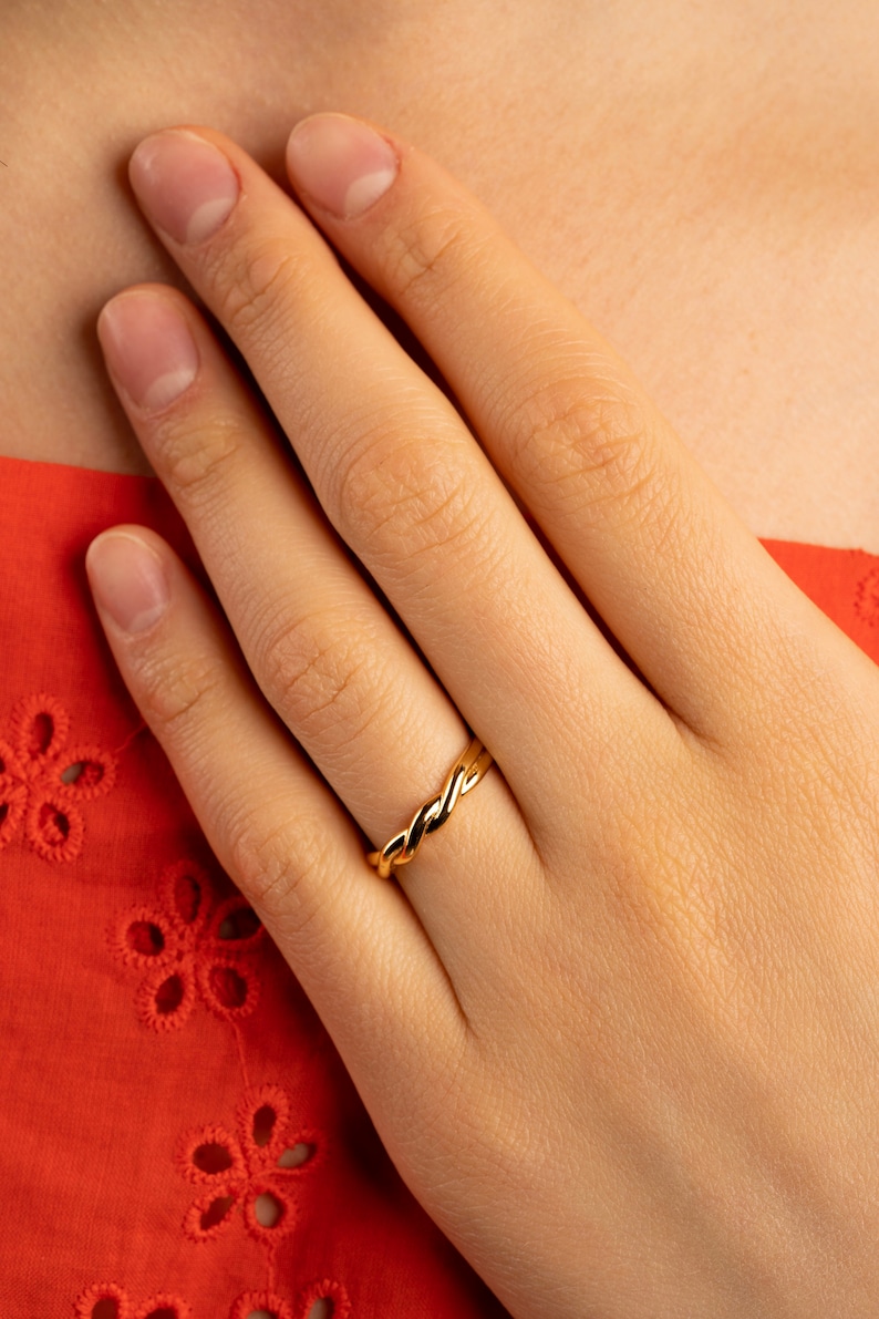 Vintage Gold Braided Rings Promise Rings for Couples Cool - Etsy