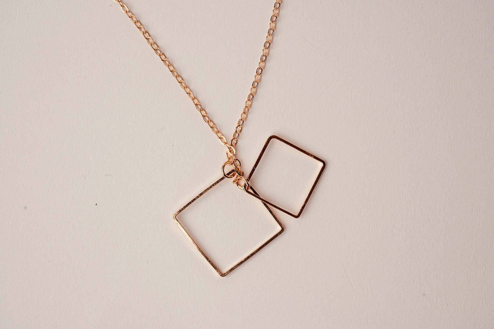 Square Necklace Soulmate Necklace Trending Now Long - Etsy
