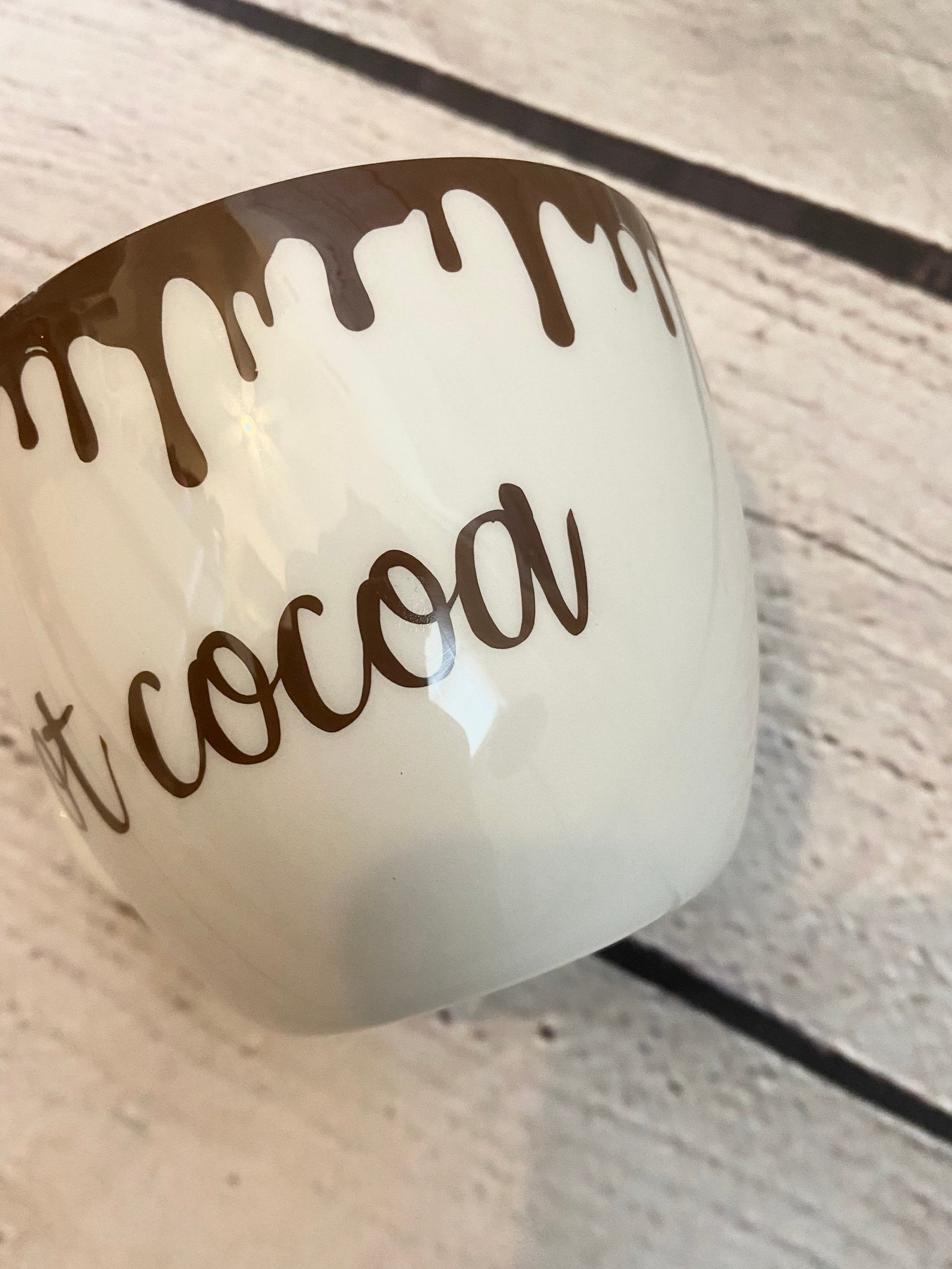Hot cocoa mug hot chocolate mug dripping chocolate coffee | Etsy