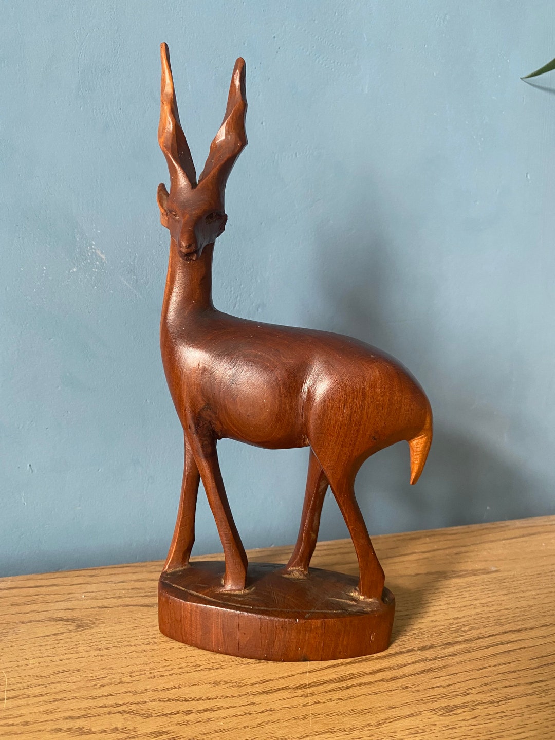 Wooden Antelope Statue. Mid Century - Etsy