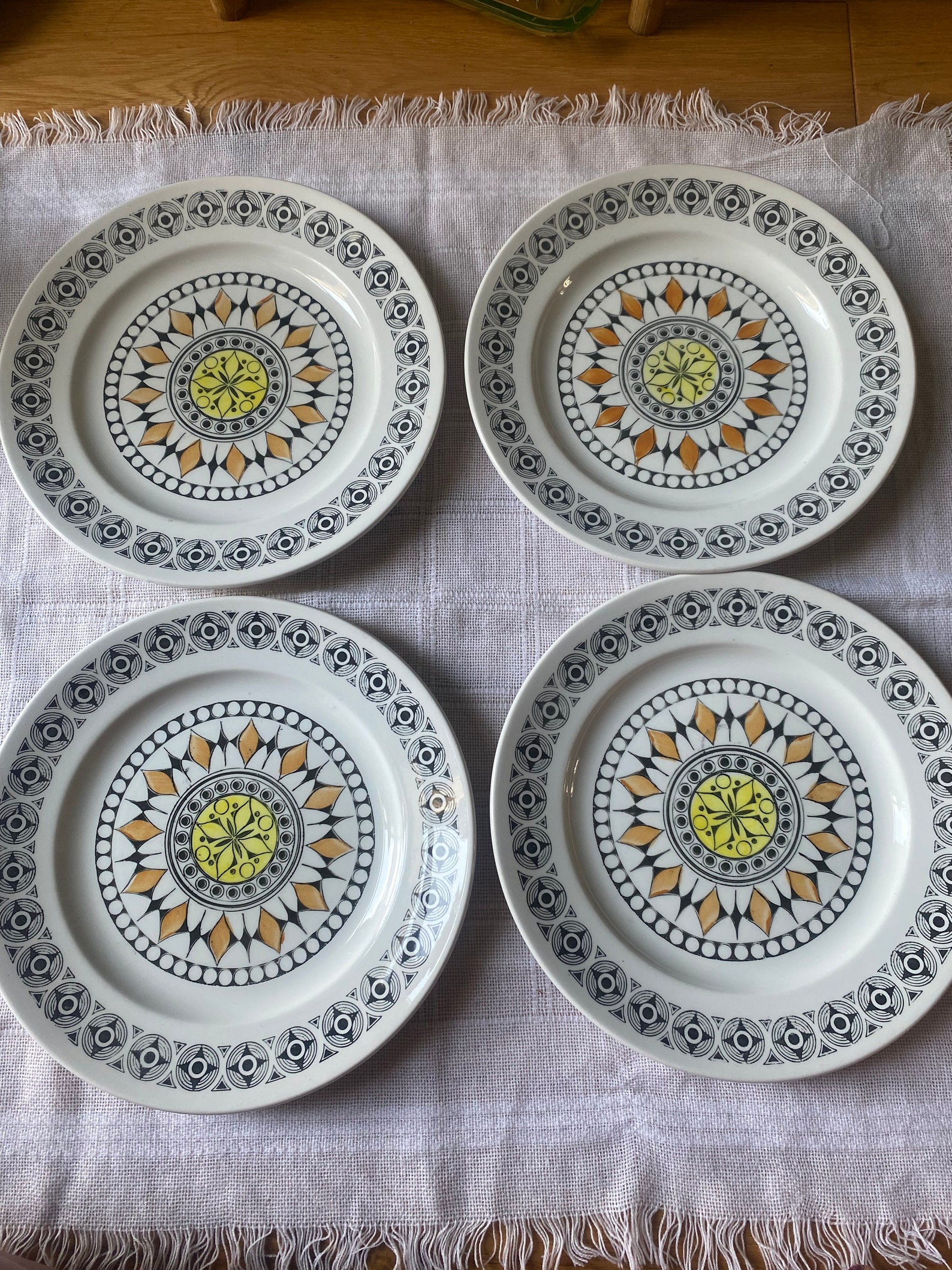 Set of 4 Kathie Whinkle Roulette Plates - Etsy