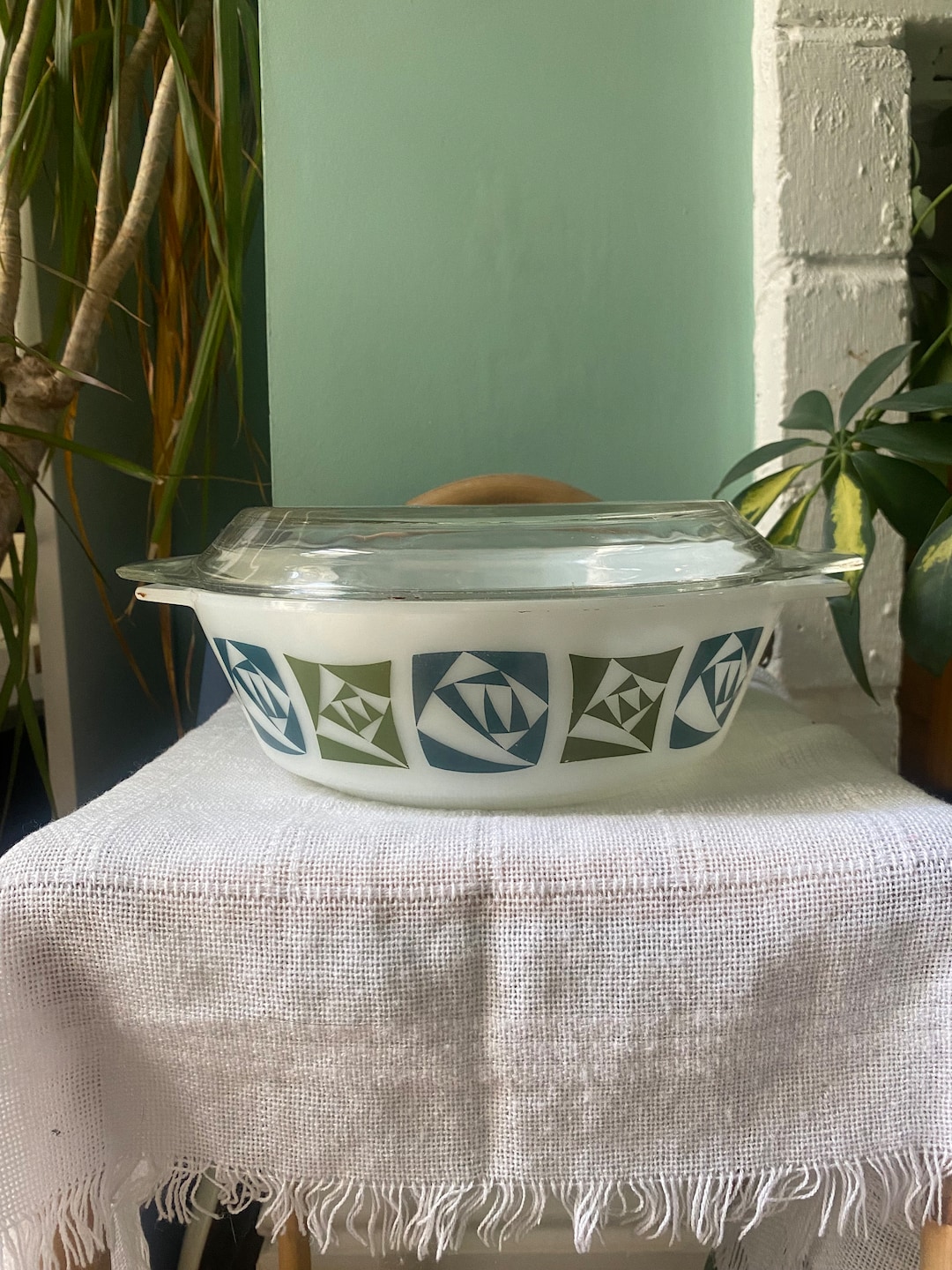 Vintage British Pyrex Aja Checkers Casserole Dish With Lid - Etsy