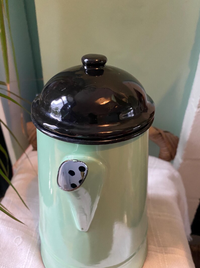 Large Vintage Enamel Tea/coffee Pot - Etsy