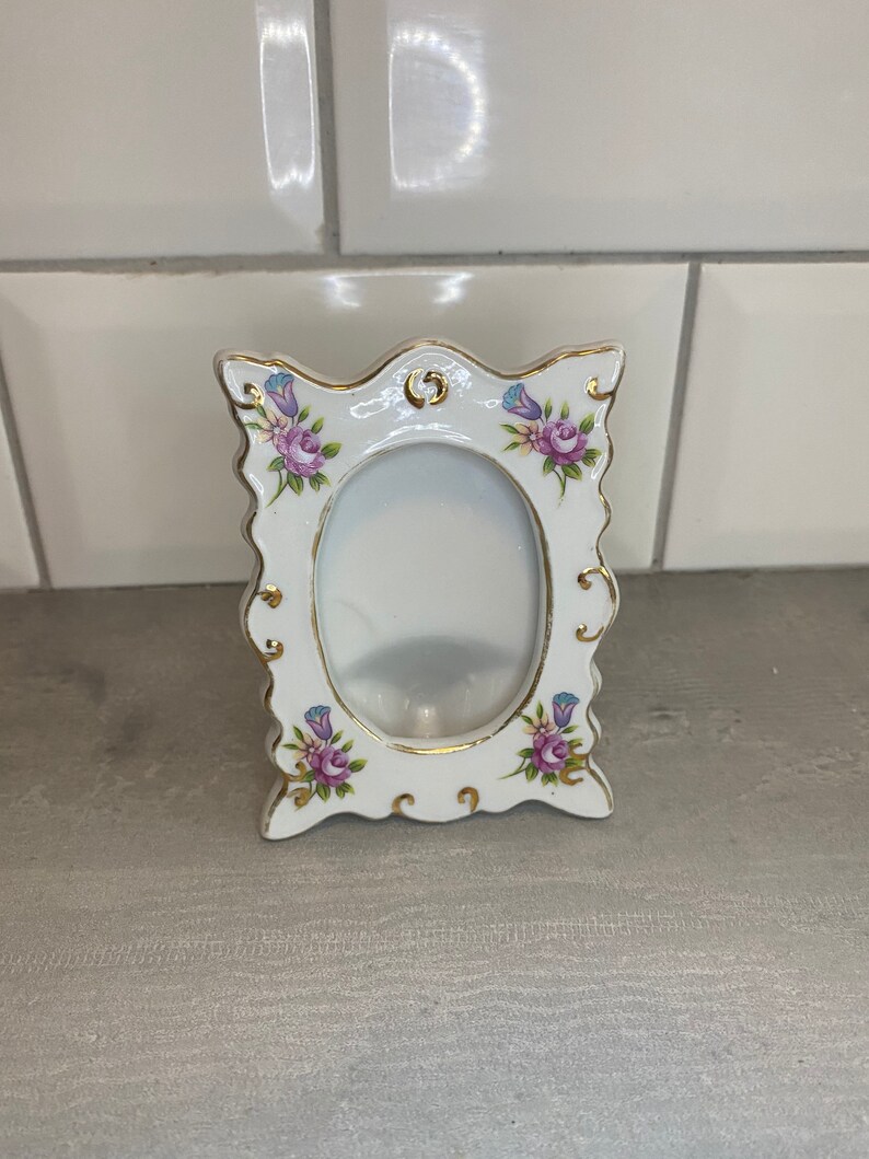 Vintage Porcelain Frame - Etsy