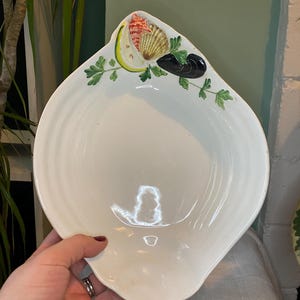 Vintage Shell Shaped Italian Pottery Bowl - Etsy