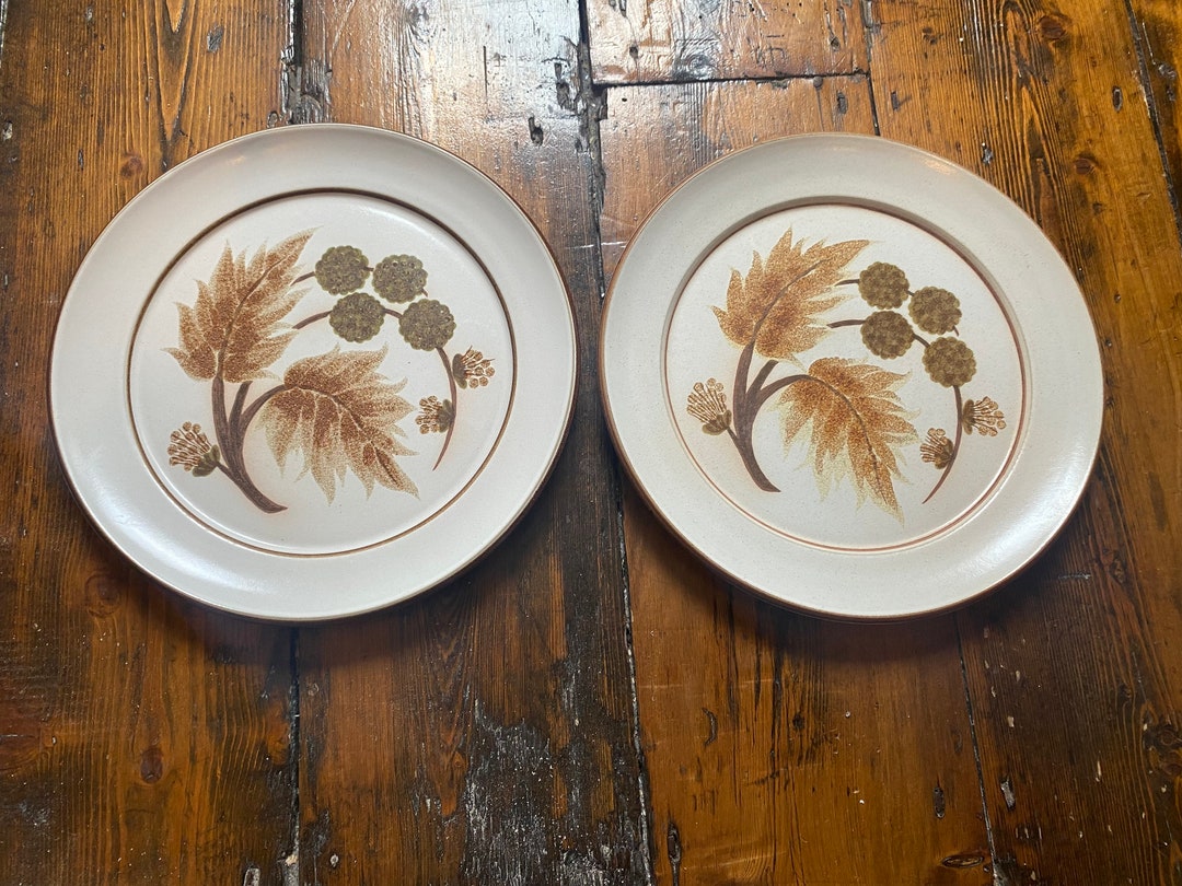 Pair of 70s Denby Plates - Etsy