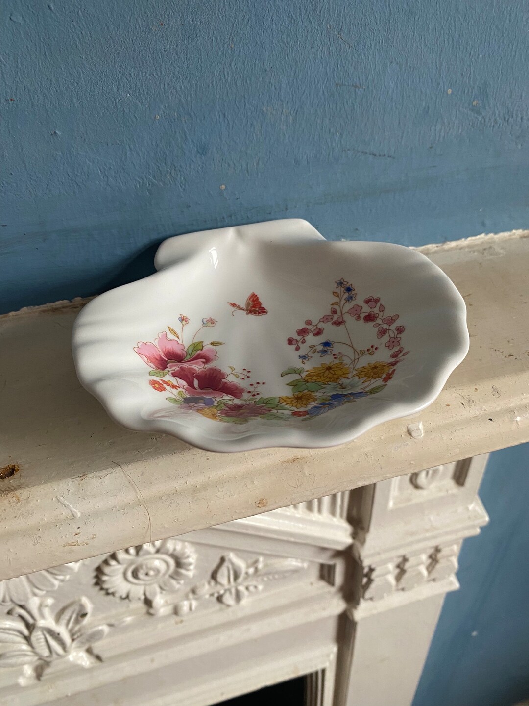 Poole Pottery Ophelia Pattern Ring/trinket Dish Shell Shaped - Etsy