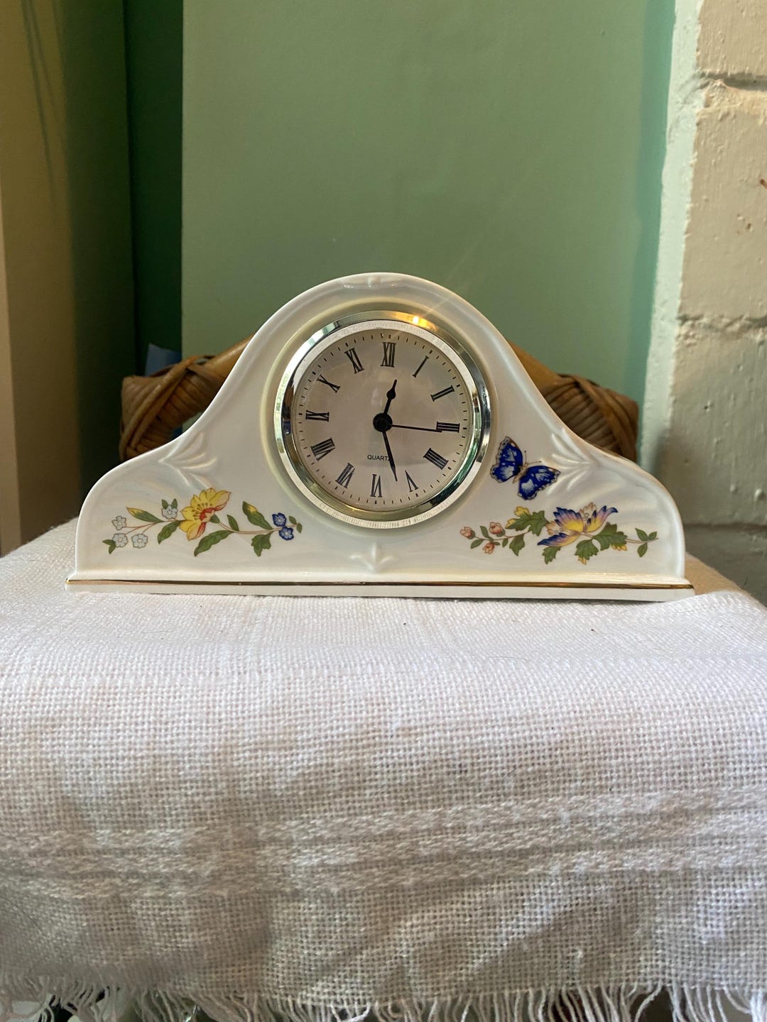 Vintage Aynsley Fine Bone China Clock - Etsy