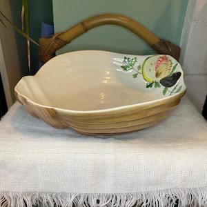 Vintage Shell Shaped Italian Pottery Bowl - Etsy