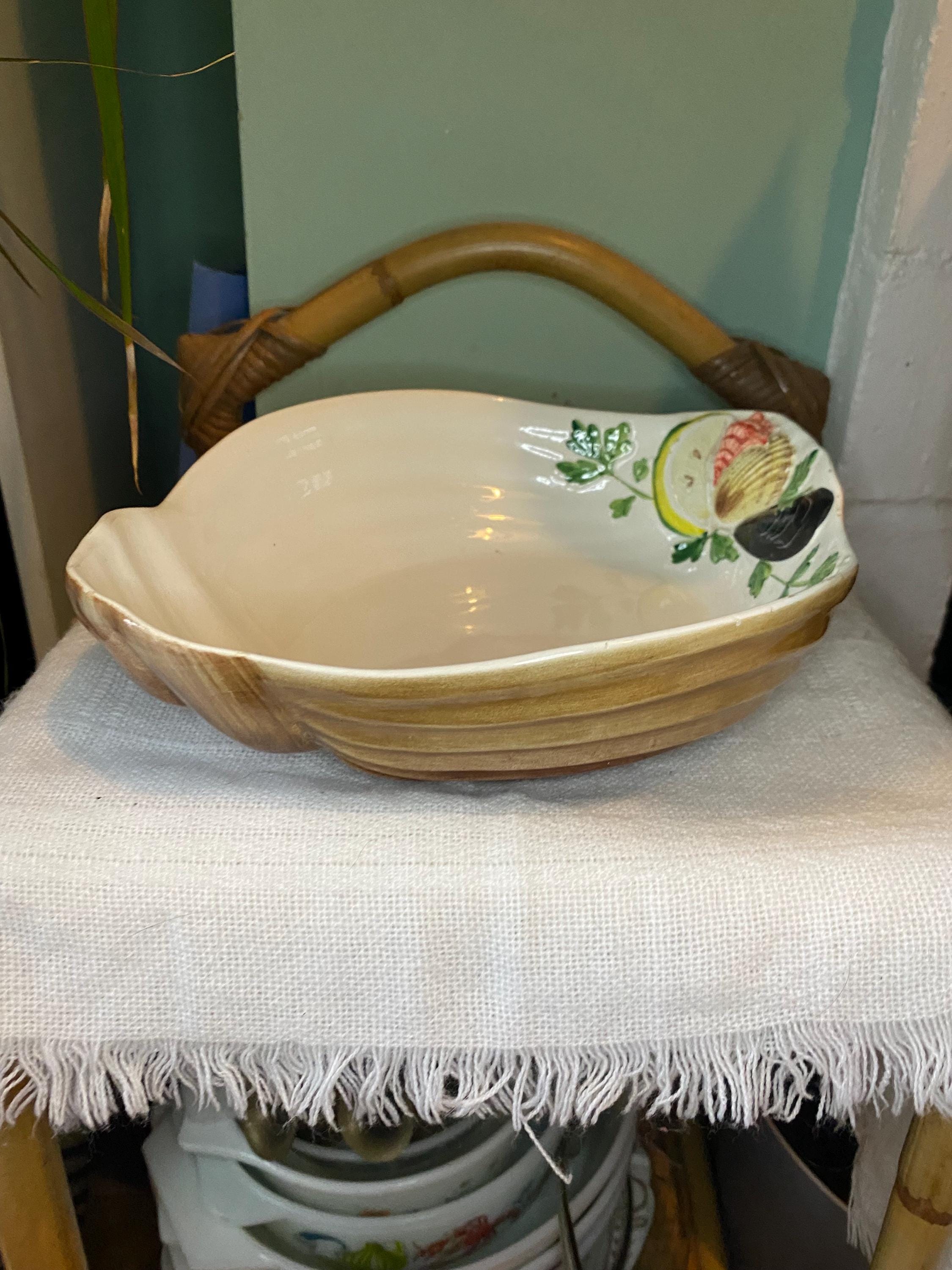 Vintage Shell Shaped Italian Pottery Bowl - Etsy