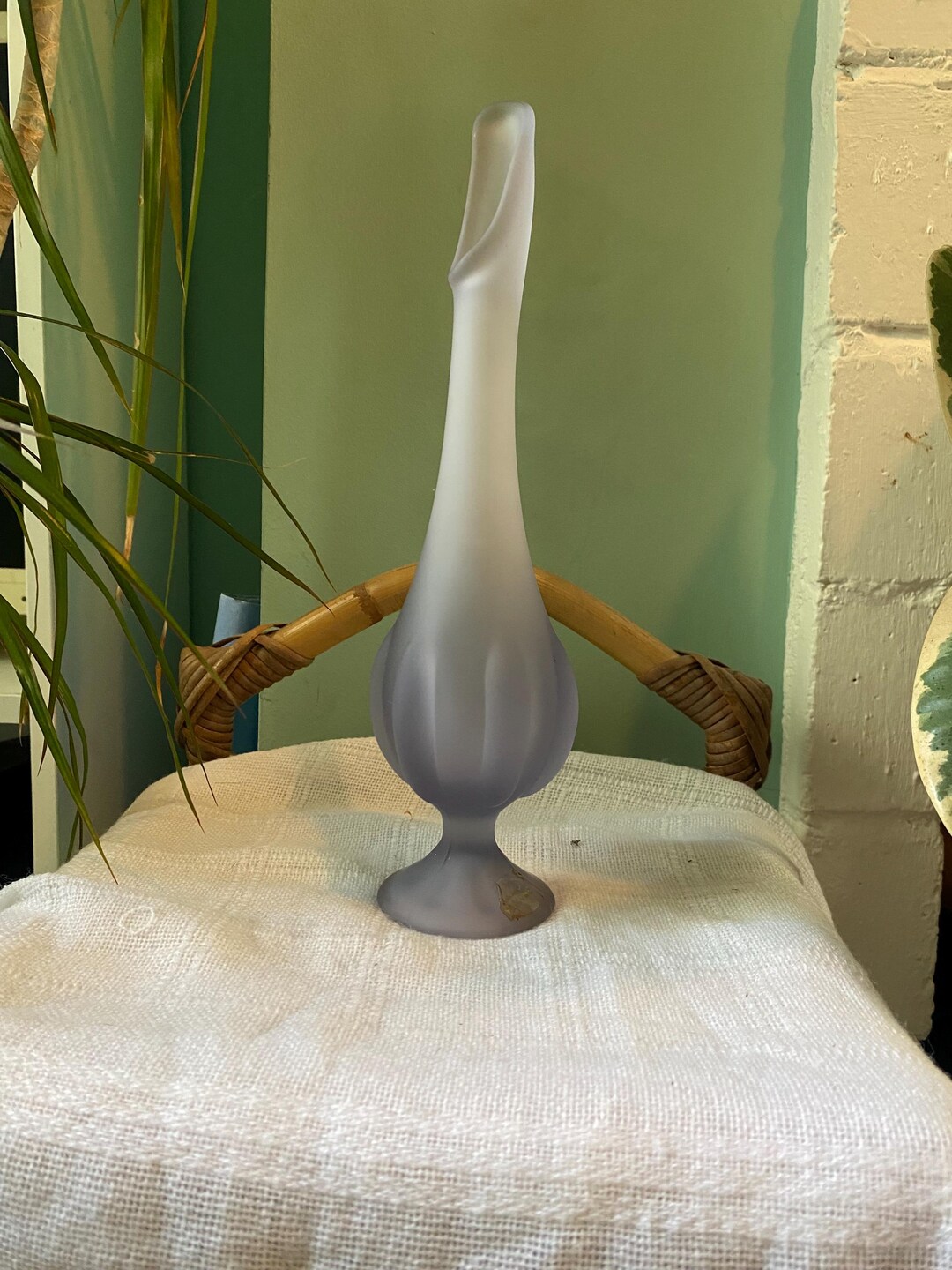 Vintage Lilac Viking Glass Vase - Etsy