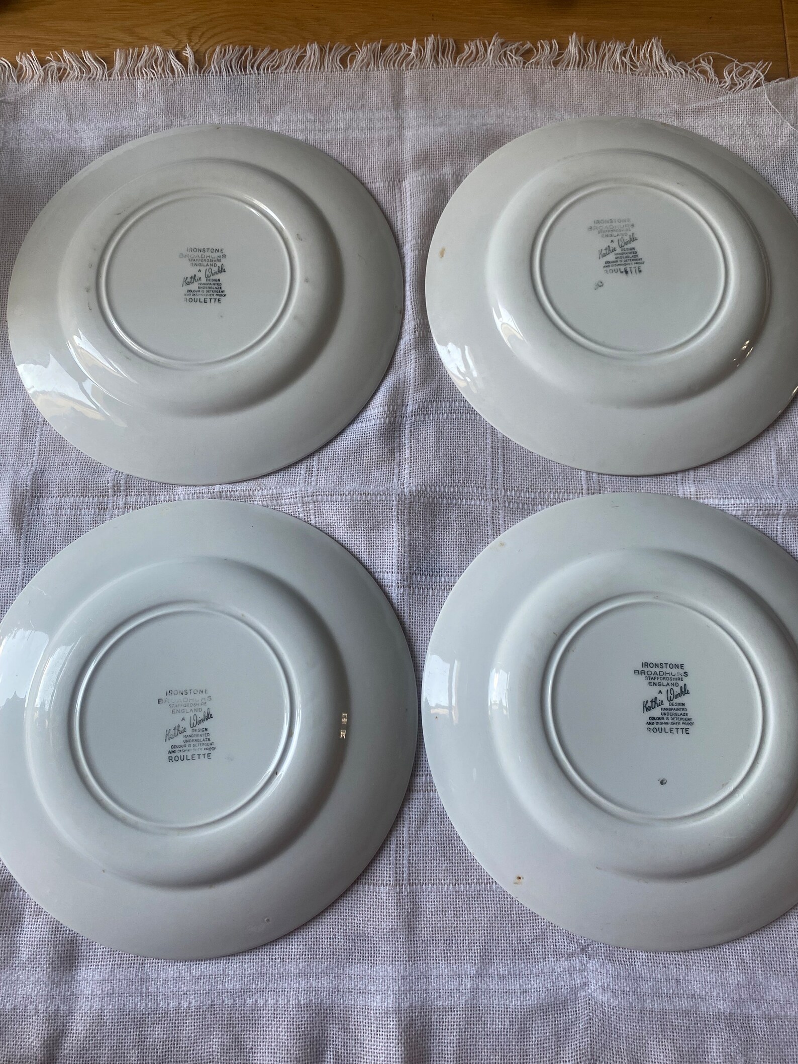 Set of 4 Kathie Whinkle Roulette Plates - Etsy