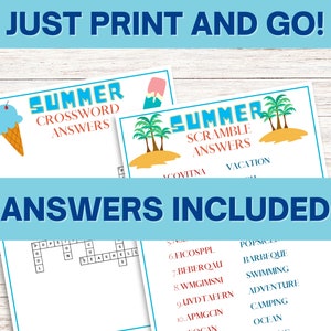 Summer Game BUNDLE / Summer Party Games / 10 Printable Summertime Games ...