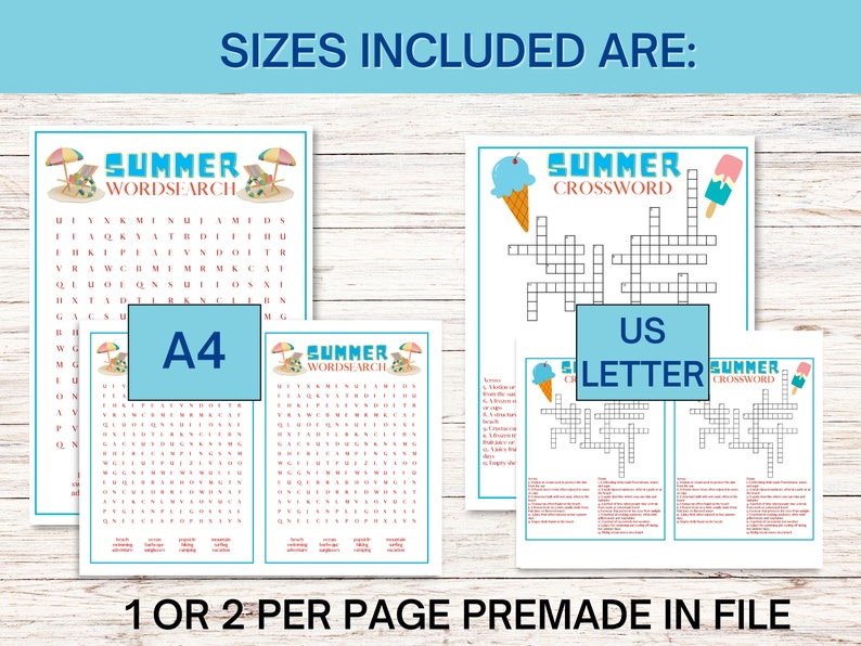 Summer Game BUNDLE / Summer Party Games / 10 Printable Summertime Games ...