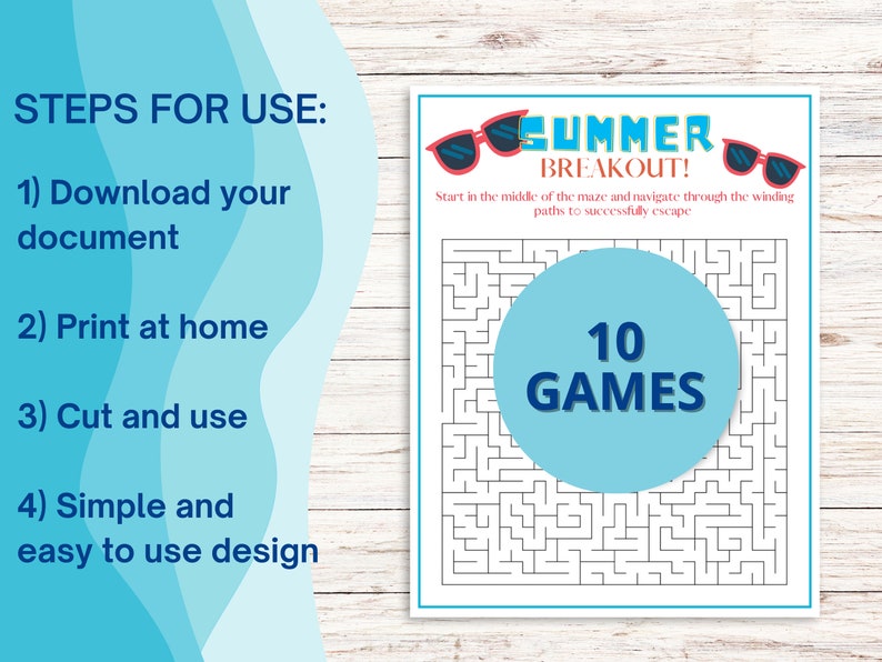 Summer Game BUNDLE / Summer Party Games / 10 Printable Summertime Games ...