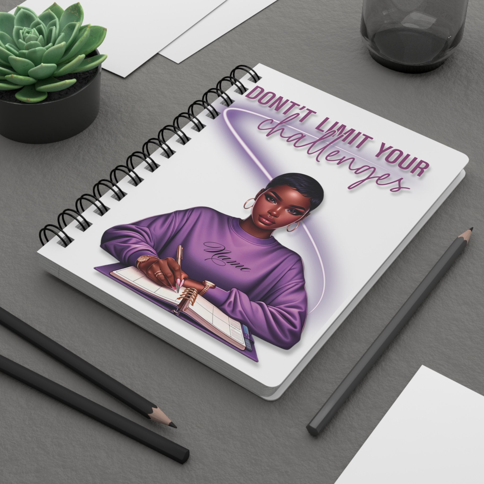 Personalized Spiral Bound Journal Notebook Empowering Black Women ...
