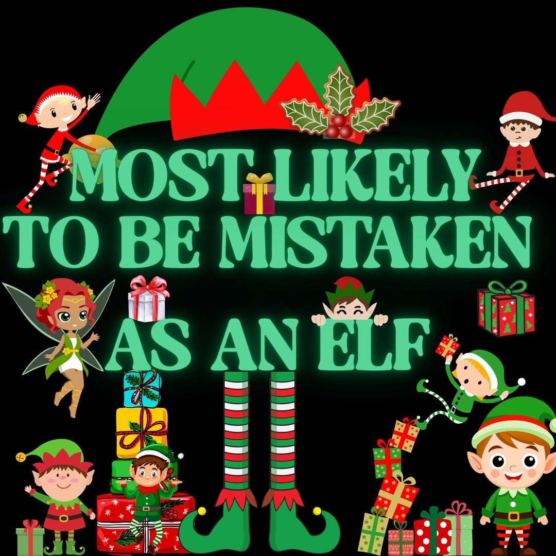 Most Likely to Be Mistaken as an Elf PNG: Christmas Saying (digital ...