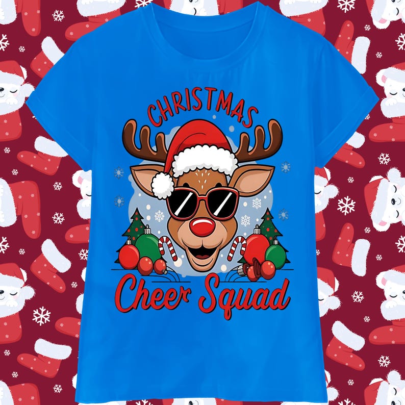 Christmas Rudolph Cheer Squad PNG, Sublimation Design (digital Download ...