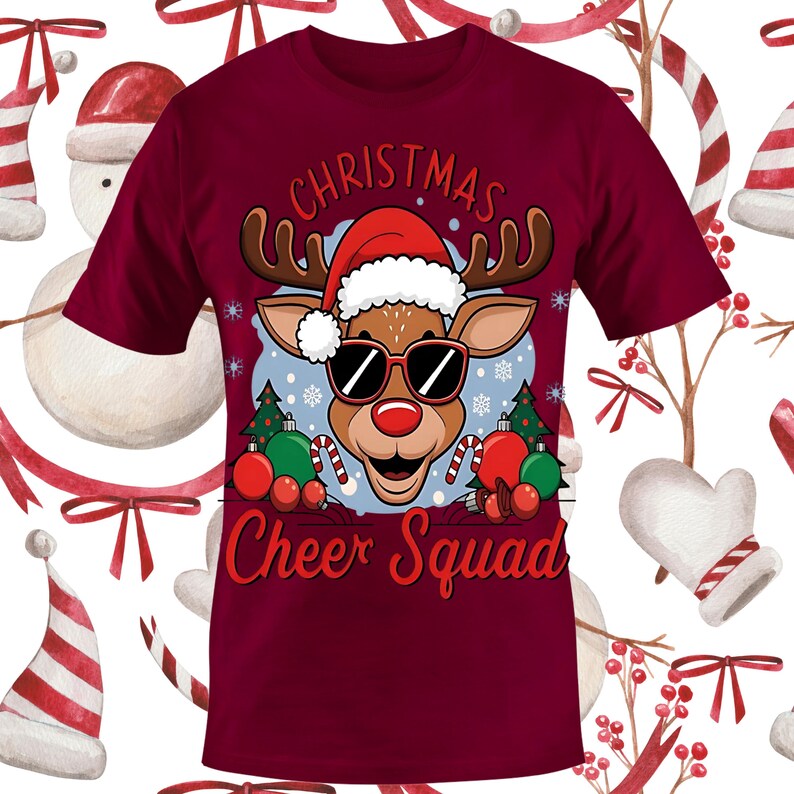 Christmas Rudolph Cheer Squad PNG, Sublimation Design (digital Download ...