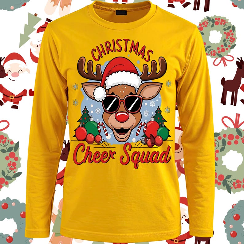 Christmas Rudolph Cheer Squad PNG, Sublimation Design (digital Download ...