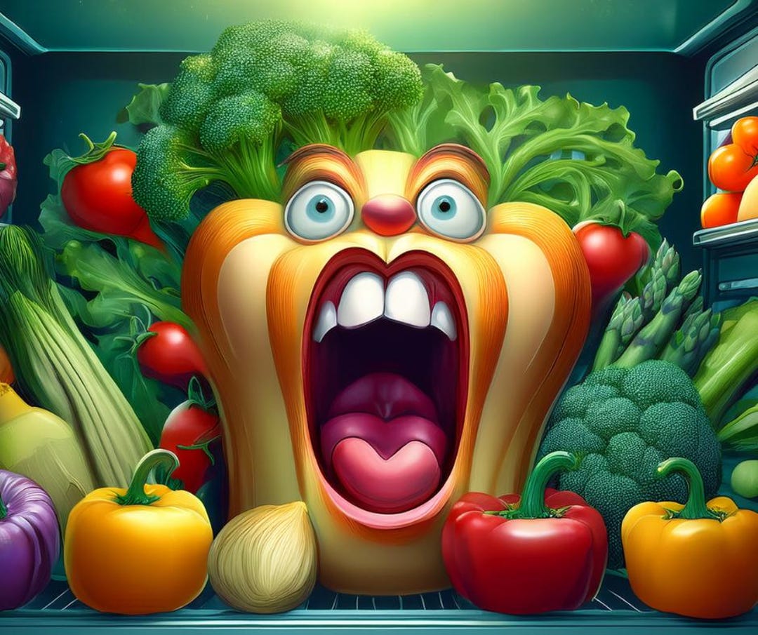 Screaming Vegetable Cutting Board PNG: Funny Kitchen Sublimation ...