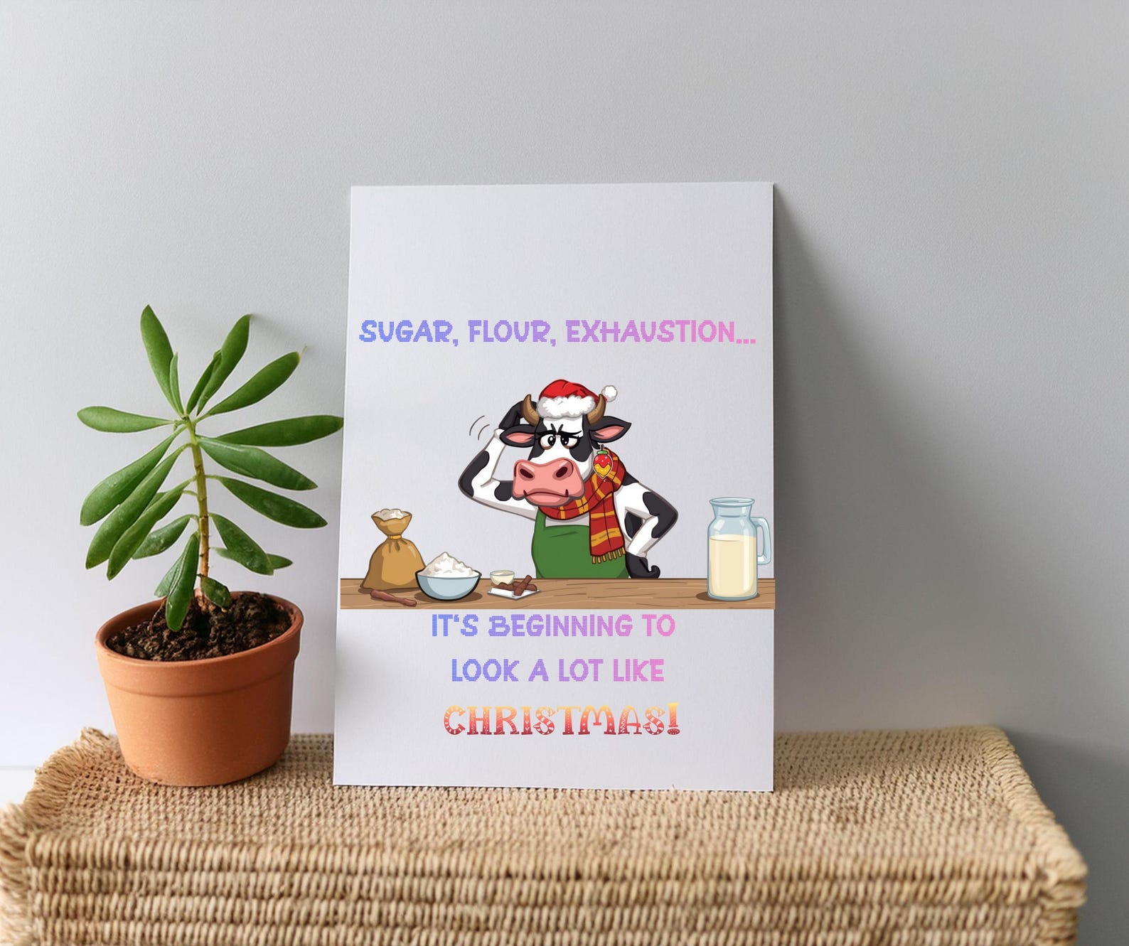 Christmas Cow PNG, Baking Design (digital Download) - Etsy