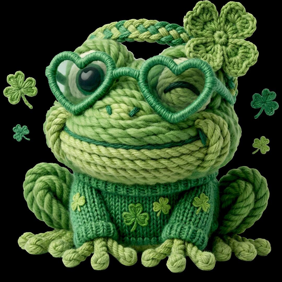 Frog St Patrick's Day PNG, Yarn Frog Digital Download, Yarn Download - Etsy