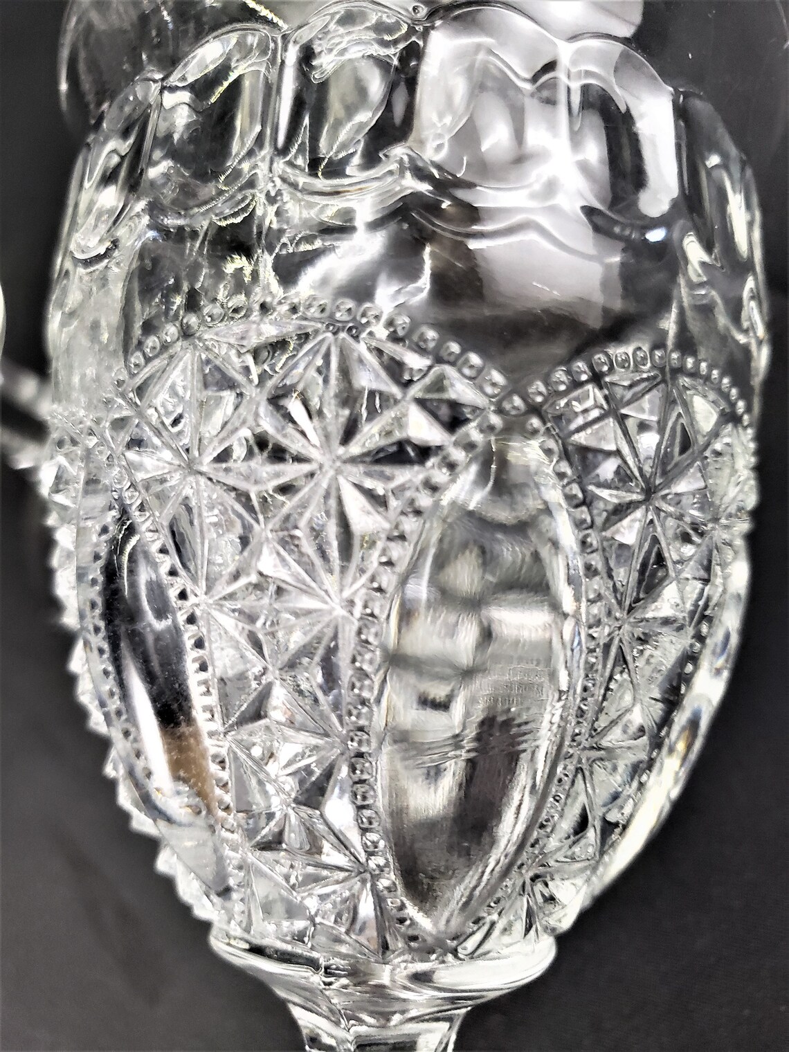 EAPG U.S. Glass Oregon Pattern Beaded Loop Beaded Ovals Footed | Etsy