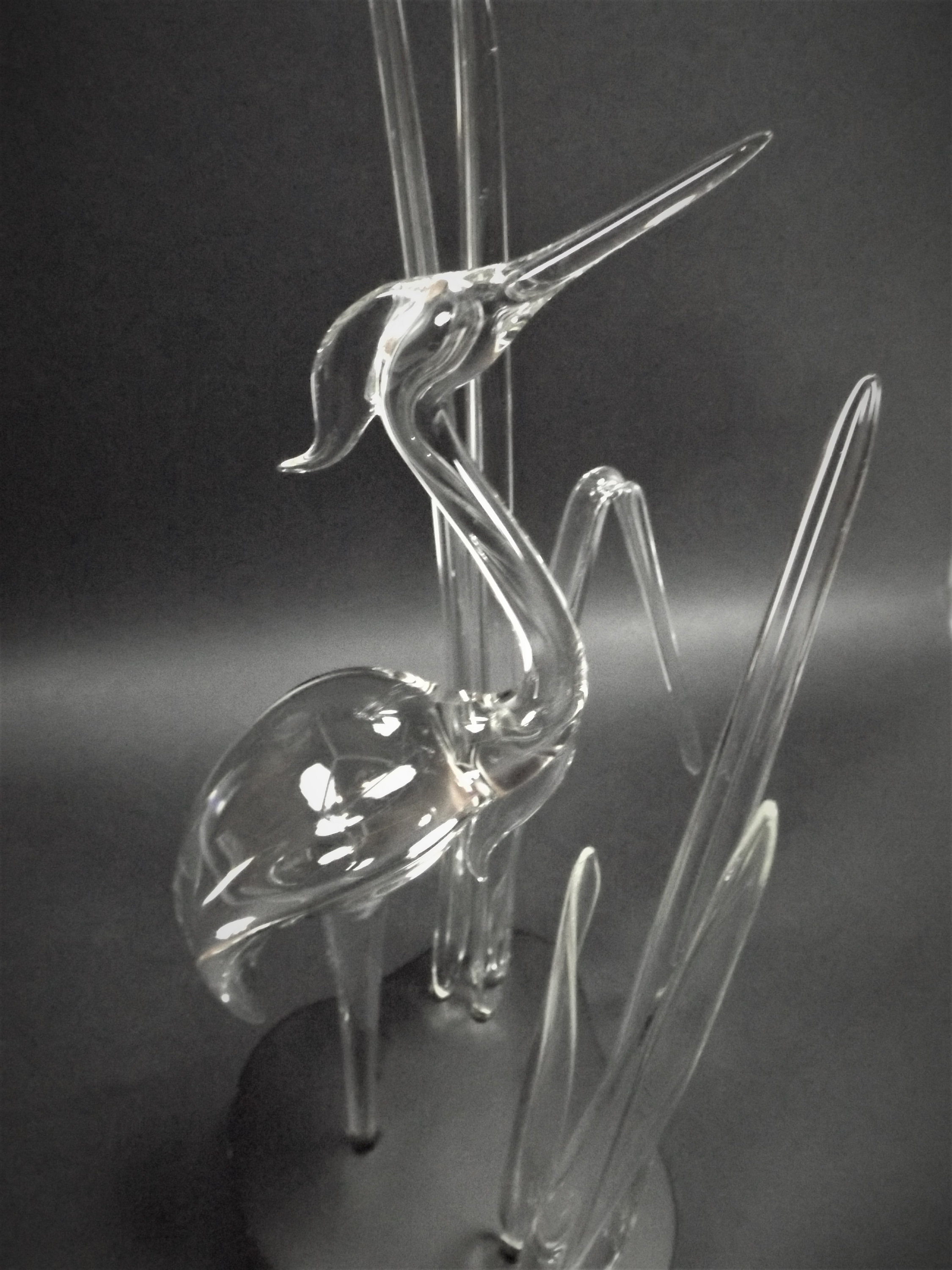 Frabel Studio Blue Heron Art Glass Sculpture 16 Signed - Etsy