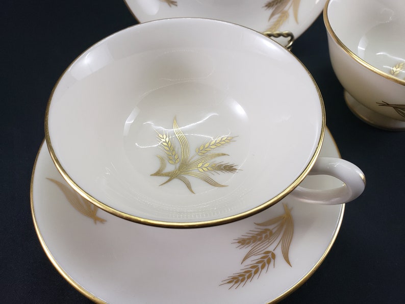 Lenox China Harvest Pattern Cups and Saucers Set of 2 - Etsy Canada