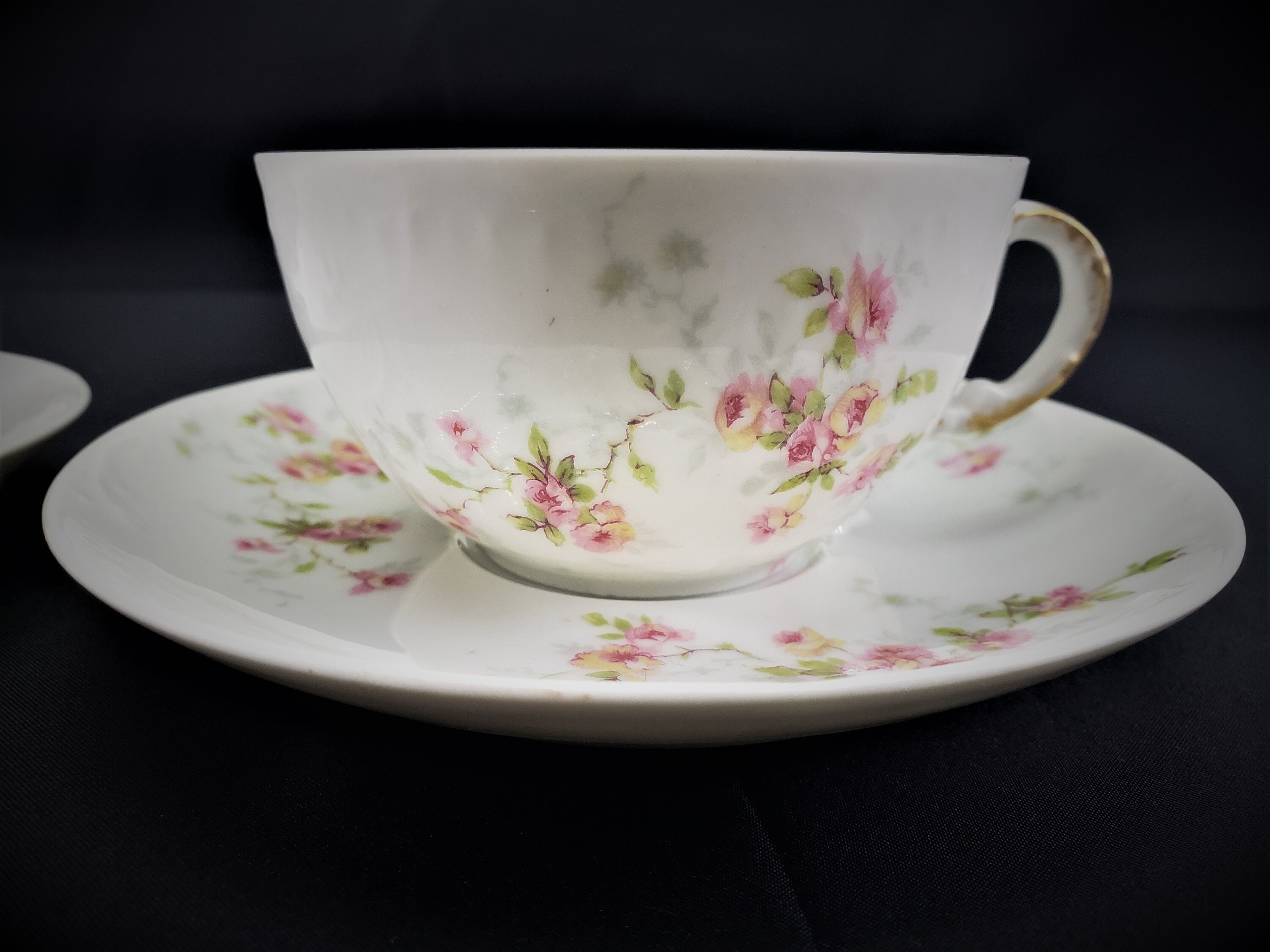 Theodore Haviland Limoges Schleiger 150 Rose Design Cups and - Etsy