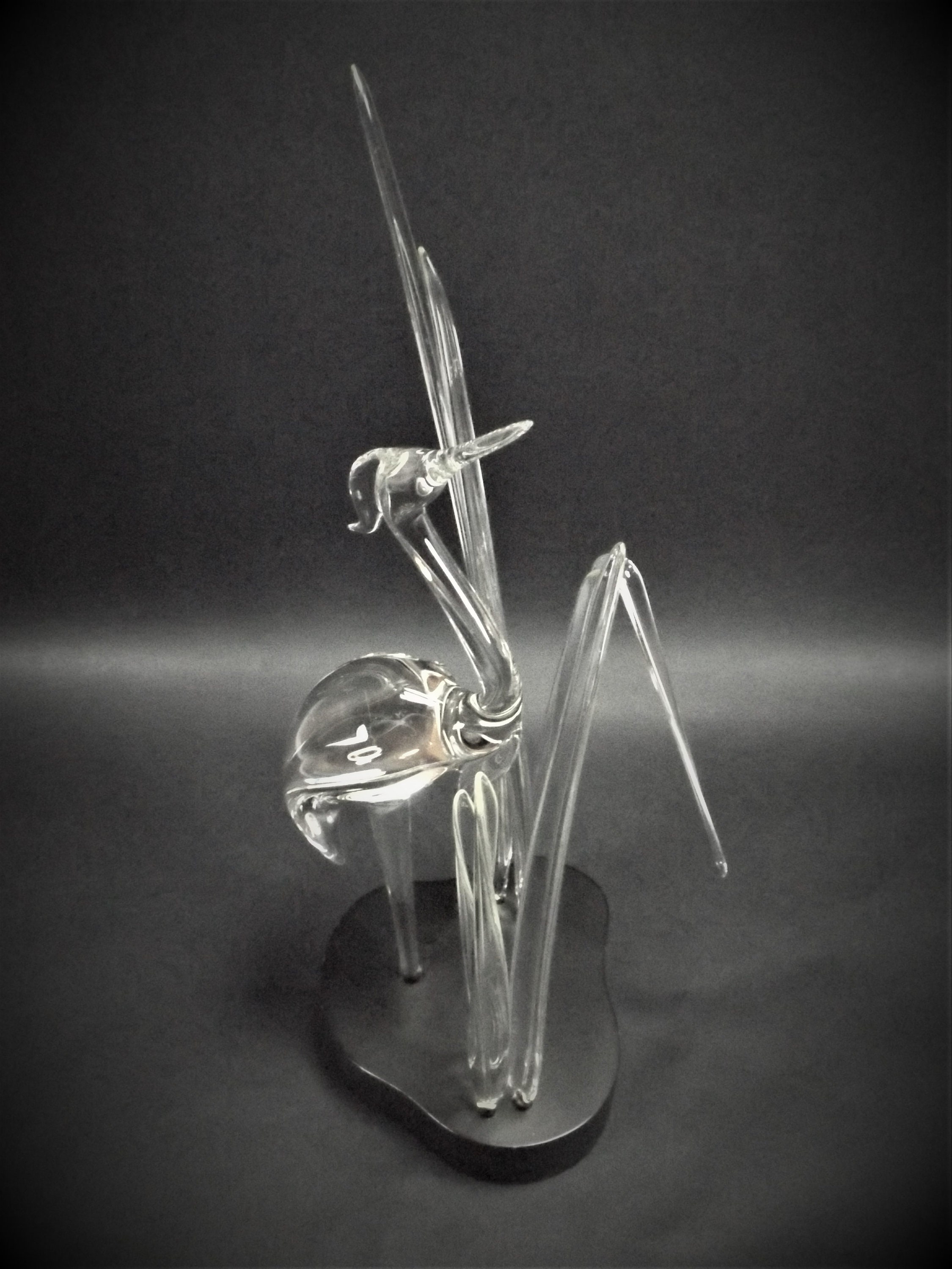 Frabel Studio Blue Heron Art Glass Sculpture 16 Signed - Etsy