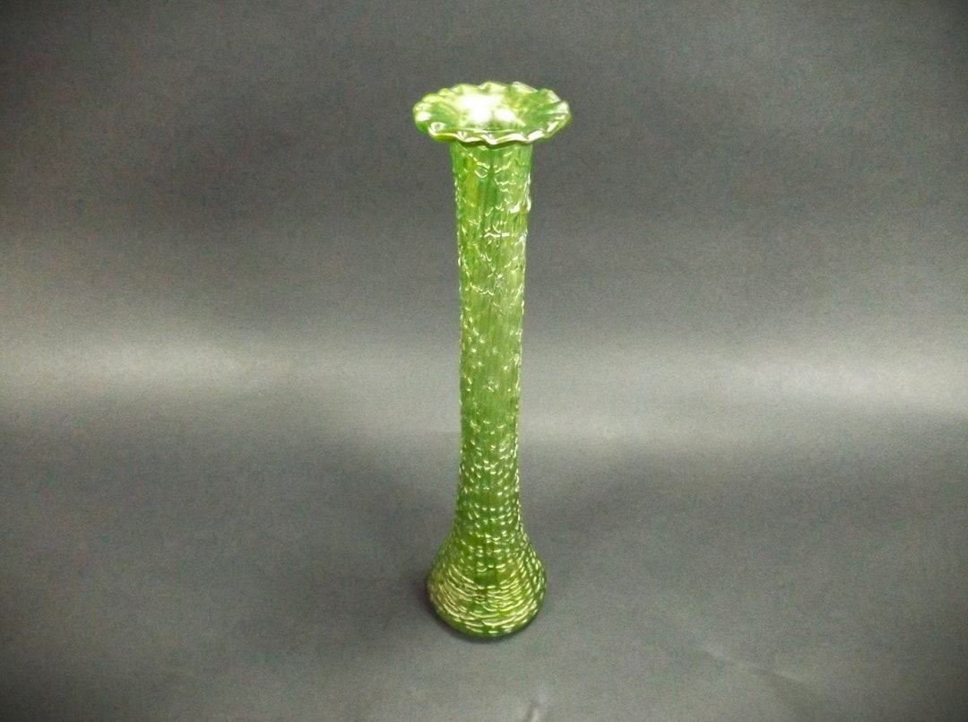 Loetz Crete Chine Iridescent Art Glass Vase Unique Ruffled Rim Ca. 1897 ...