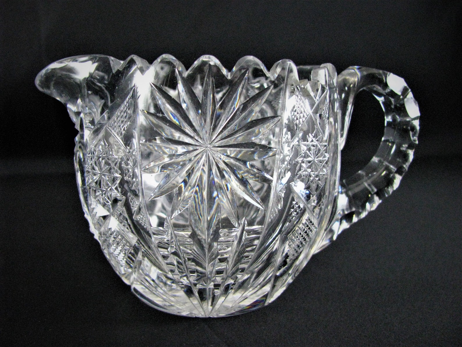 ABP WC Anderson Libbey Oasis Pattern Brilliant Cut Glass Sugar ...