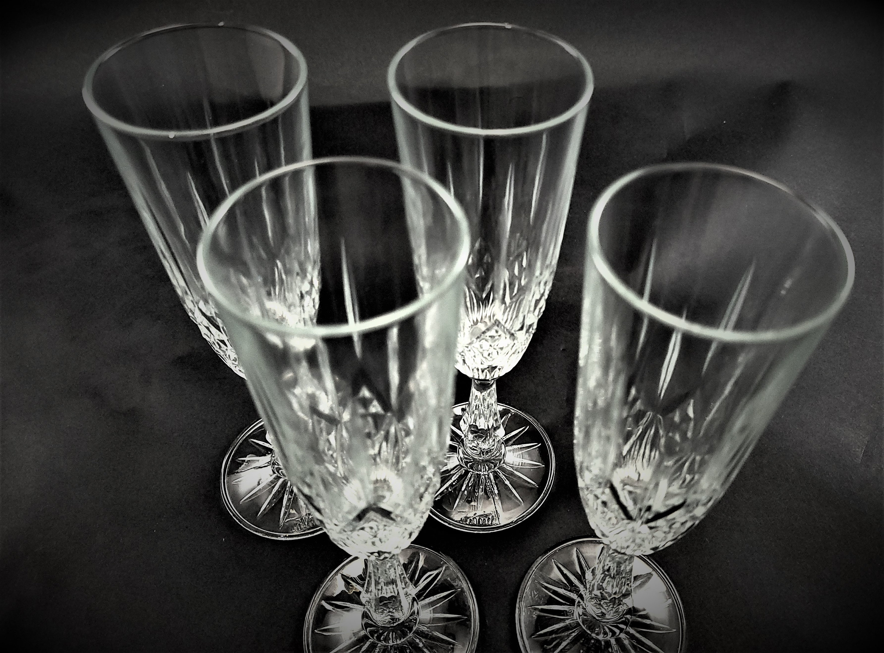 Anchor Hocking Canfield Pattern Champagne Flutes Set of 4 - Etsy