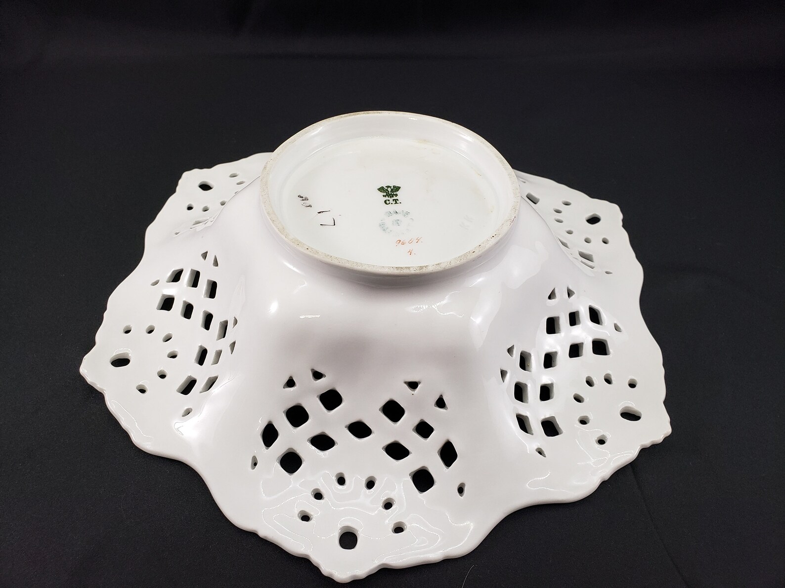 C.T. Germany Carl Tielsch Hand Painted Floral Large Pierced - Etsy