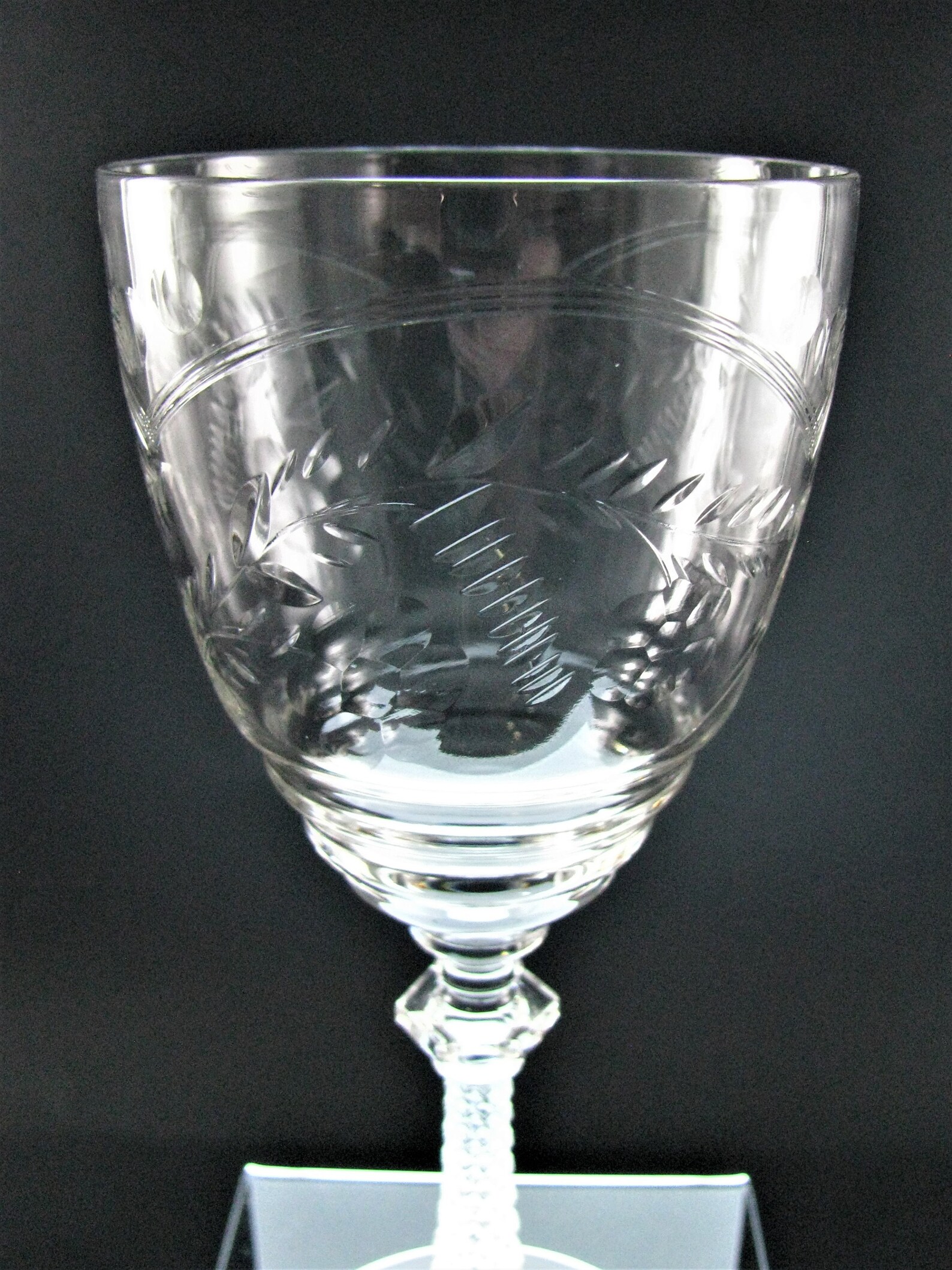 Vintage Rock Sharpe Engraved Glass Water Goblets 1013-2 Set of - Etsy