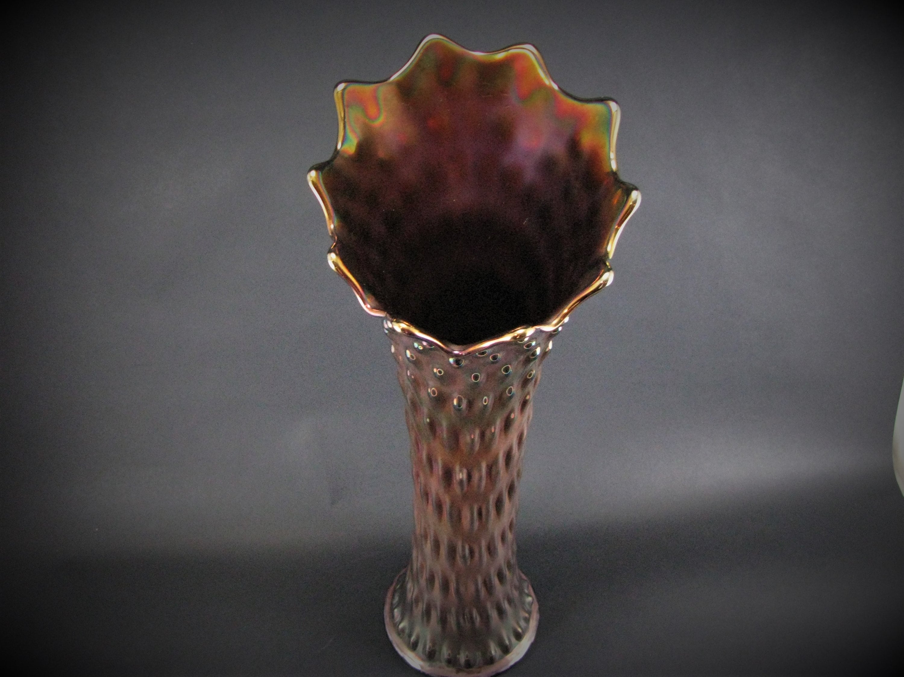 Carnival Glass Funeral Vase