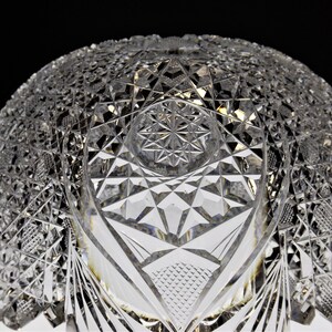 ABP Brilliant Cut Glass Bowl Harvard Cane Pattern and Hobstar - Etsy