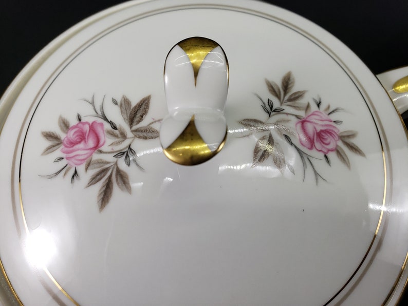 Noritake Japan Fine China Daryl #5510 Pattern Rose Creamer and Sugar ...