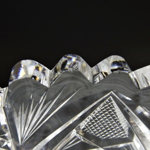 ABP Brilliant Cut Glass Bowl Harvard Cane Pattern and Hobstar - Etsy