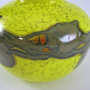 George Machart Yellow Art Glass Hanging Heart & Vine Vase Ca. 2001 ...