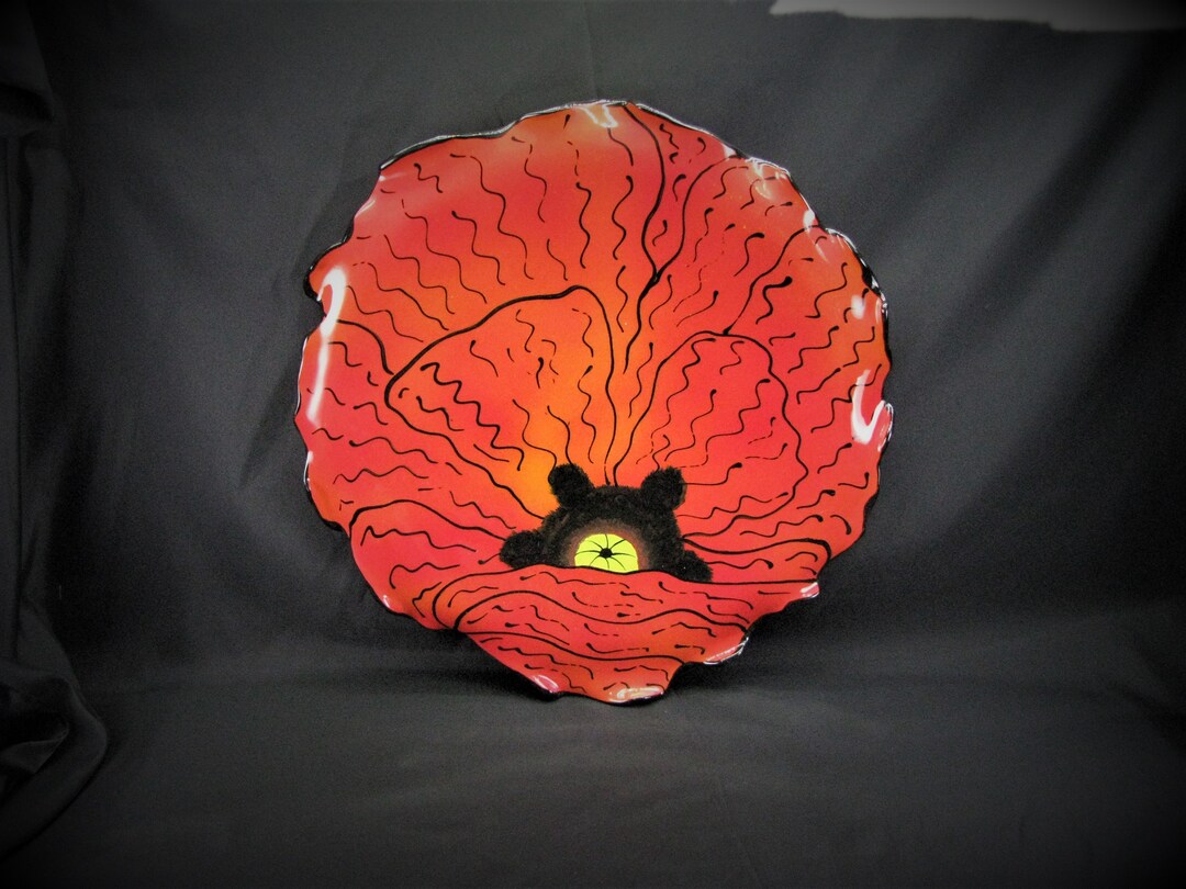 Art Pottery Wall Plaque Tray Artist Signed Unique and Beautiful Hand ...