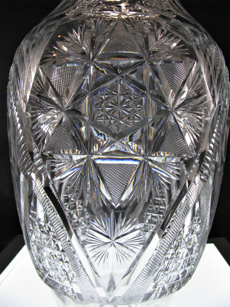 Krantz & Smith Idyl ABP Brilliant Cut Glass Vase Rare and Impressive - Etsy
