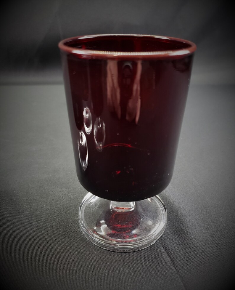 Luminarc Arcoroc France Cavalier Ruby Red Footed 4 1/8 - Etsy