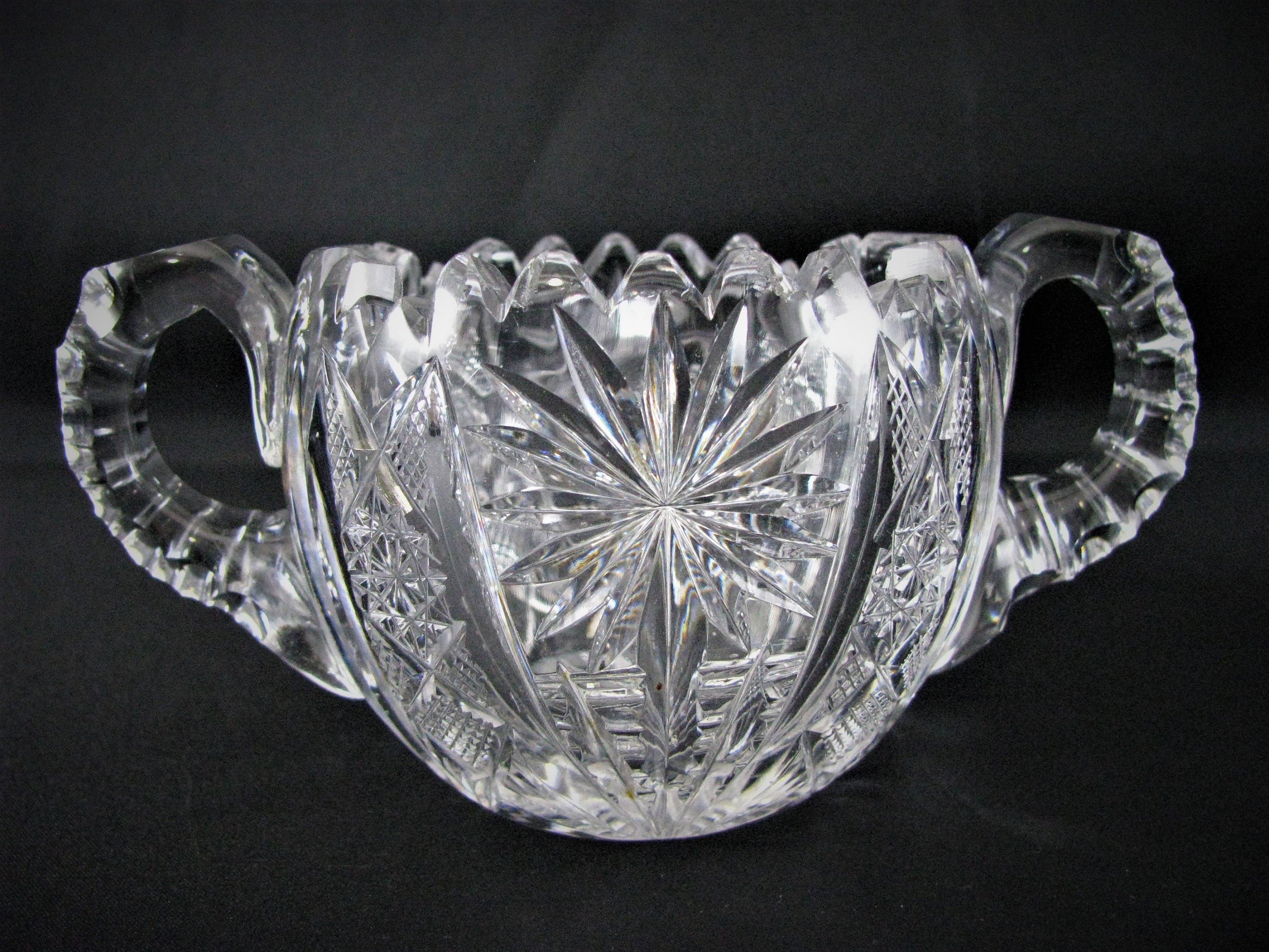 ABP WC Anderson Libbey Oasis Pattern Brilliant Cut Glass Sugar ...